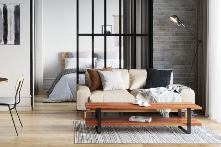 テレビのサイズに合わせてオーダーできる【KANADEMONO】のTV ボードは、 ローテーブルとしても使えるサイズ感が魅力！ | 暮らしとおしゃれの編集室